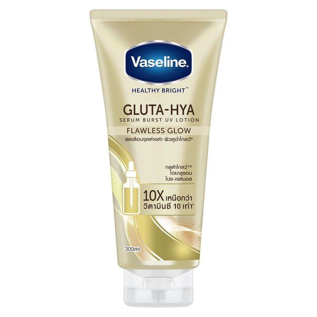 Vaseline Healthy Bright Gluta-Hya Serum Burst UV Lotion Flawless Glow ...